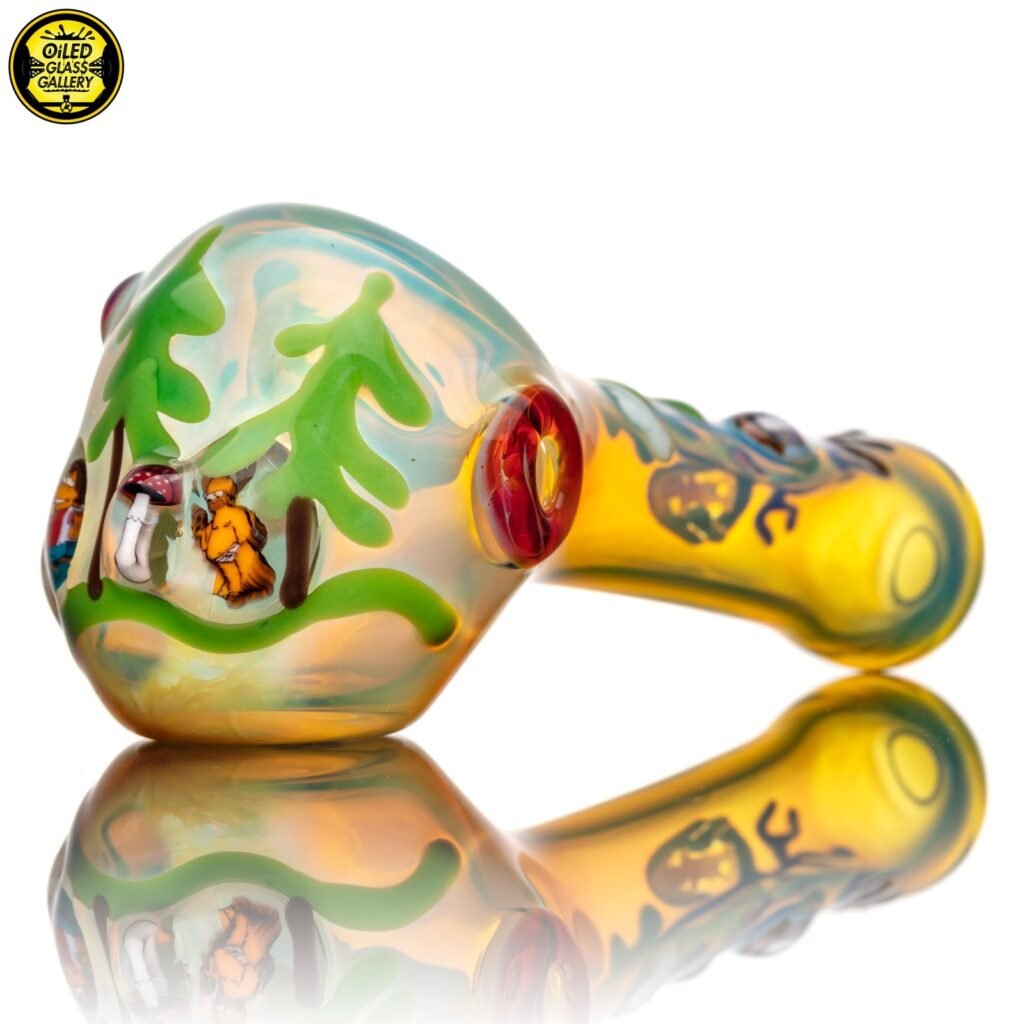 The Simpsons Cartoon Scenic Millefiori Spoon Pipe – Oiled Glass Gallery